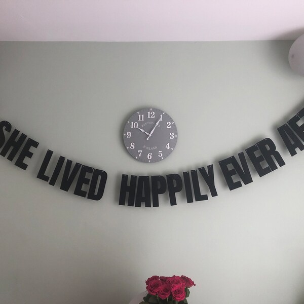 Custom and She or He Lived Happily Ever After. Divorced Party Banners ...
