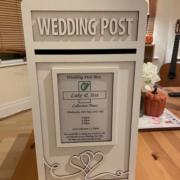 Large Personalised Wedding Card Post Box - Lockable 'ditsy Flower ...