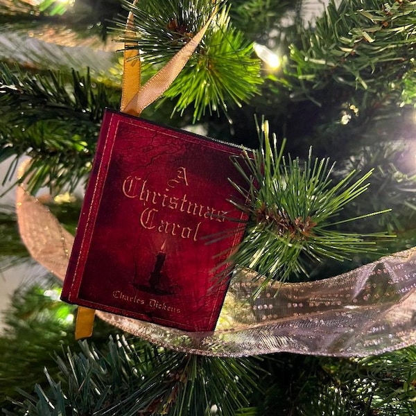 Charles Dickens - Miniature Book Ornament - A Christmas Carol Literary ...