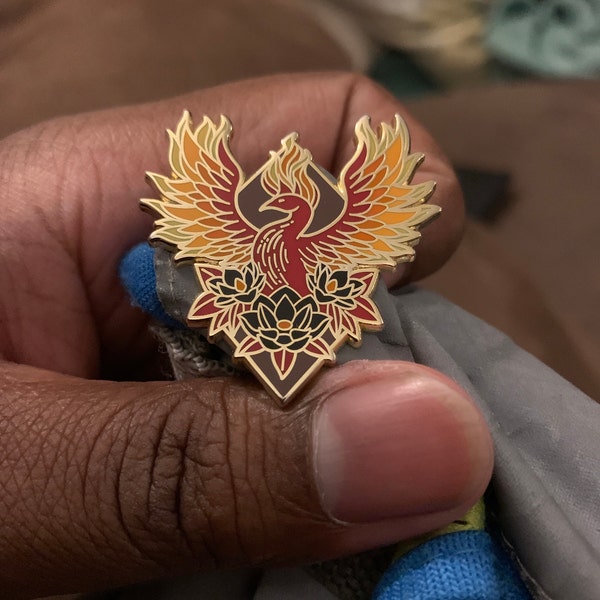 Greek Phoenix Hard Enamel Pin: Mythology Art - Etsy
