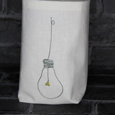 Light Bulb Idea Machine Embroidery Design Tambour Stitch Hand ...