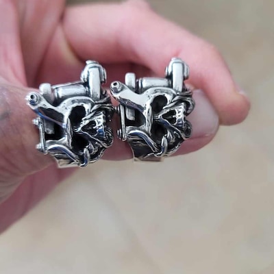 Hand Sculpted Inverted Pentagram Hand Pendant : Oxidized Alpaca Silver ...