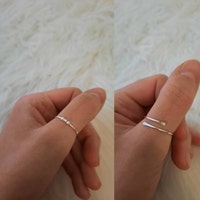 Fidget Ring W Morse Code Initial Ring Anxiety Ring Stainless Steel/sterling Silver Thumb Ring ...