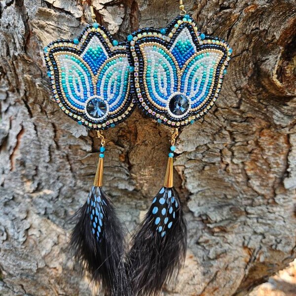 Métis/indigenous Made Beaded Earrings/authentic/sparkly/heart/handmade ...