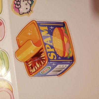 SPAM Stickers Clam Glam Weird Food Mimic Pastel Aesthetic Transparent ...