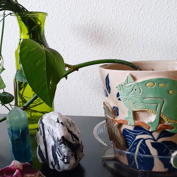 Custom Crow Ceramic Planter-handmade Ceramic Planter-bird Planter ...