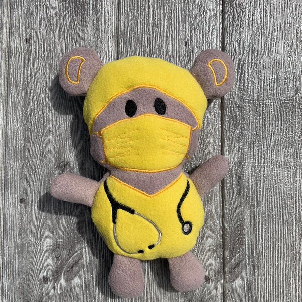 Doctor Nurse Medic Teddy Bear Stuffie ITH Embroidery Machine Pattern - Etsy