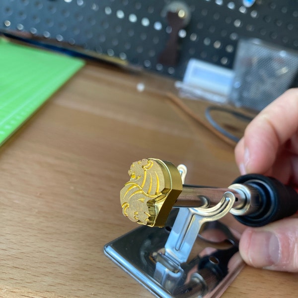 Customized Brass Stamp and Temperature Adjustable 60W Heating Iron ...