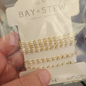 Pink Multi Color Enamel Chain, Multi Color Chain, Permanent Jewelry ...