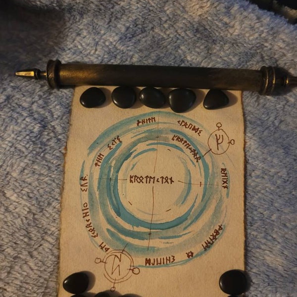 Hand Drawn Spell Scroll L Costume L Renfaire L Tabletop Role Playing L ...