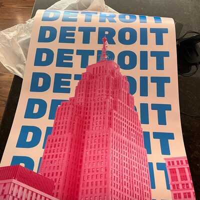 Detroit Print Detroit Wall Art Detroit Art Print Detroit Sign Detroit ...