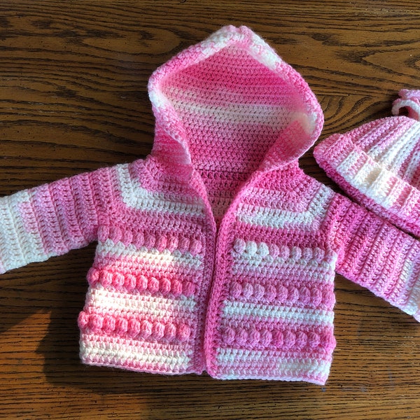 Digital PDF Crochet Pattern - Hooded Baby Jacket Pattern - My First ...