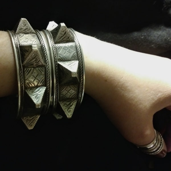 Moroccan Jewelry, Lot 4 Old Saharan Brass Silver Hjab/talisman ...