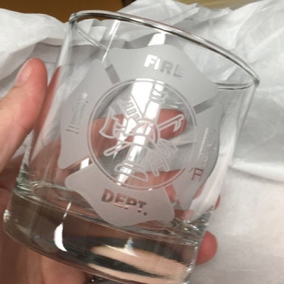 Off Duty Save Yourself Firefighter Whiskey Glass Firefighter Beer Pint ...