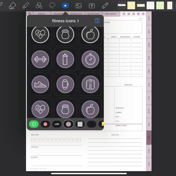 Content Creator Digital Stickers for Goodnotes, Noteshelf, Notability ...