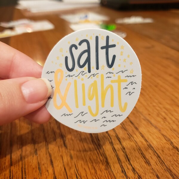 Salt & Light Christian Faith Sticker | Bible Verse Quotes About God ...