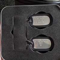 Steel US Army Dog Tag ID Set, Personalised & Embossed With Chains and ...
