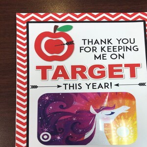 INSTANT DOWNLOAD Editable 5x7 Target Teacher Appreciation Printable ...