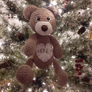 Personalized Stuffed Teddy Bear Custom Plush Crochet Bear - Etsy