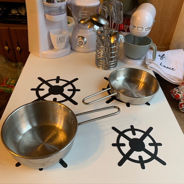 Gas Stove Top Play Kitchen Decals. Pretend Burner Stickers. (VINYL) - Etsy