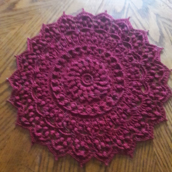 Pattern With Photo Tutorial for Crochet Doily Rozita. PDF Crochet Doily ...