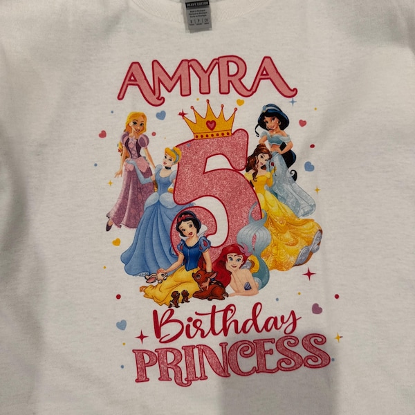 Princess Birthday Shirt , Princess Birthday Shirts, Princess Custom Shirt , Frozen Personalized ...