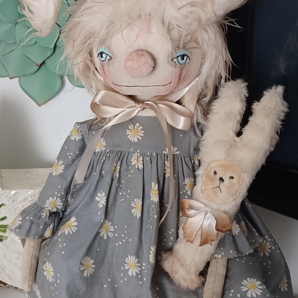 Rabbit Epattern-primitive Bunny Cloth Doll Craft Digital Download ...