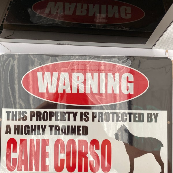 Cane Corso Sign Security Sign No Trespassing Sign Dog Warning Sign ...