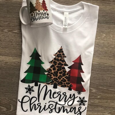 Buffalo Plaid Cheetah Tree Svg,christmas Tree Svg,merry Christmas Svg ...