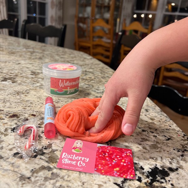 Watermelon Icee Slime: Scented Sensory Dough, Kids ASMR Gift - Etsy