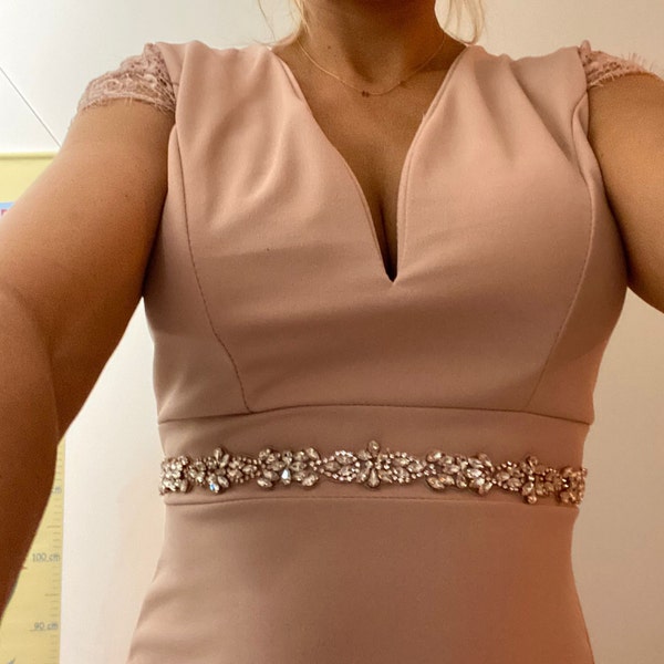 Rose Gold Belt, Rose Gold Bridal Belt, Wedding Dress Belt, Bridal Belt ...