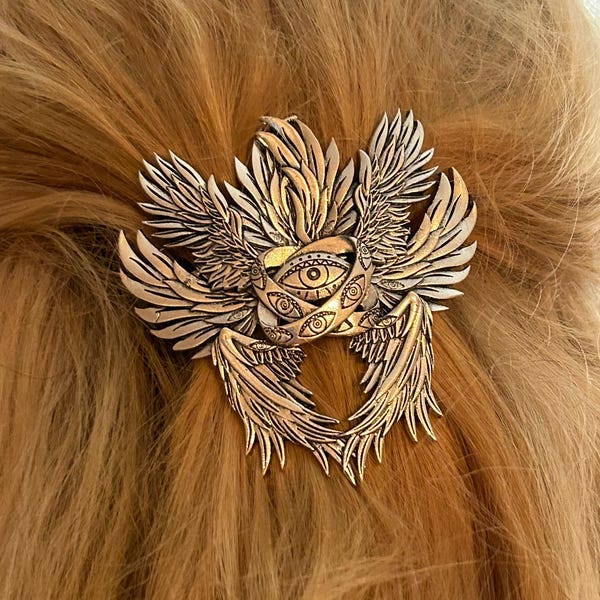 Biblically Accurate Angel, French Barrette, Angel Barette, Witch Gift ...
