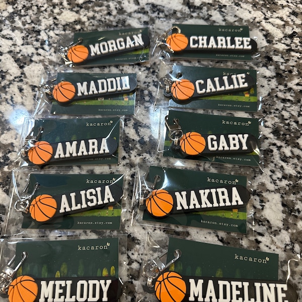 Basketball Personalized Keychain / Keyring / Bag Tag / Name Tag 3D ...