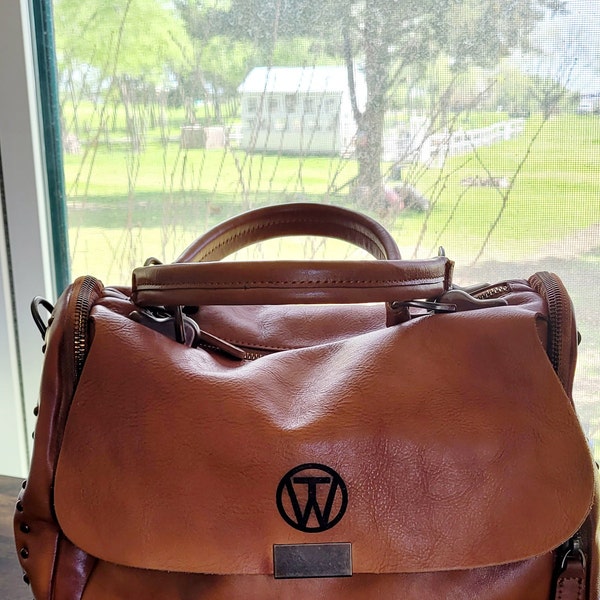 Genuine Leather Sling Bag Retro Crossbody Sling Backpack Handmade ...