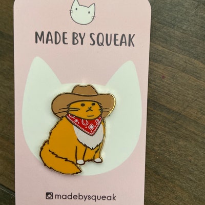The Original Cowboy Cat Enamel Pin Meowdy - Etsy
