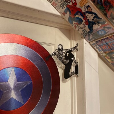 Spider-man Silhouette Shelf / Wall Decor - Etsy