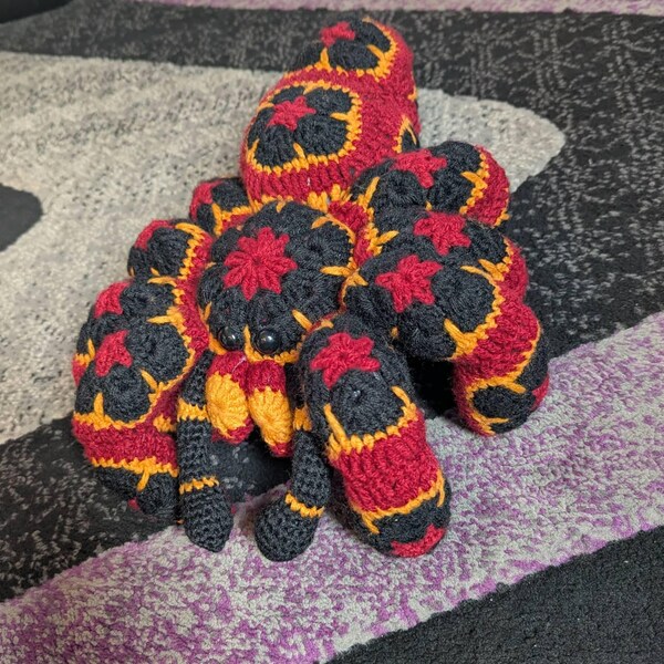 Crochet Pattern Solid Shapes Giant Tarantula Spider African Flower PDF ...