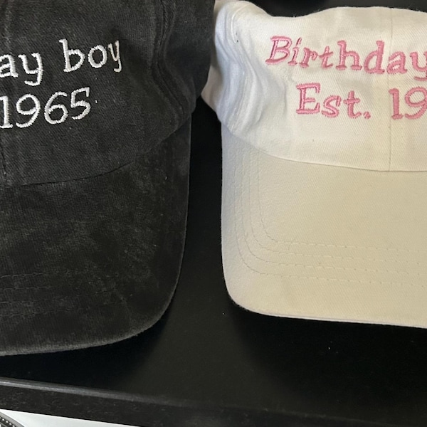 Custom Initials Hats, Embroidered Unisex Hat, Personalized Dad Cap ...