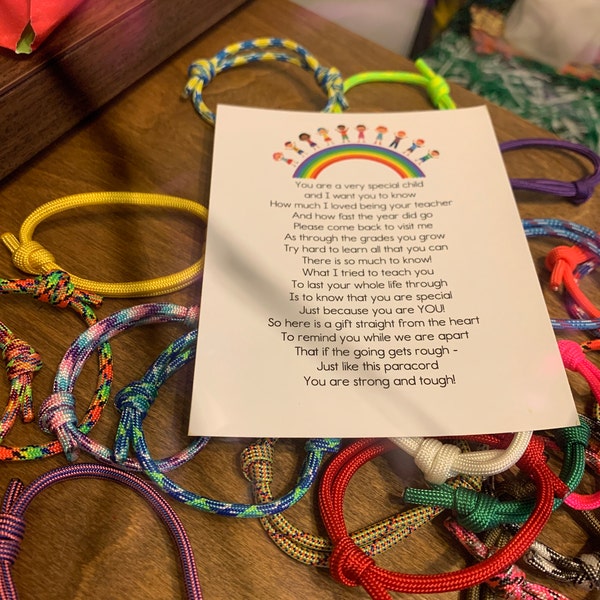 Gifts for Students - Last Day of School Bracelet and Card Sets - End of ...