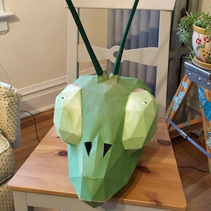 Praying Mantis Mask Paper Pattern Insect Mask Halloween Mask DIY Mask ...