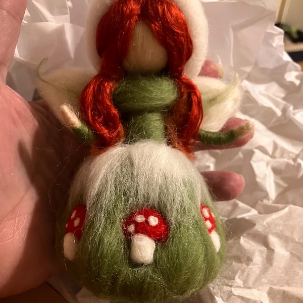 Fairy Toadstool Tree Topper, Yule Celebrations/christmas Needle Felt ...
