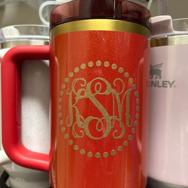 Monogram Car Decal, Monogram Vinyl Decal, Glitter Monogram Vinyl Decals ...