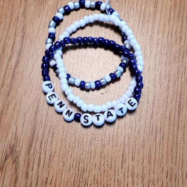 Sports Team Bracelet / Team Colors / Beaded Bracelet / School Team ...