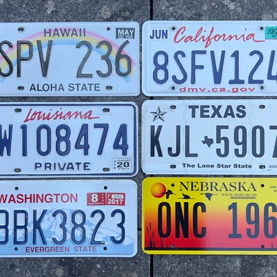 Complete Set All 50 STATES USA License Plates Lot of Good License Plate ...