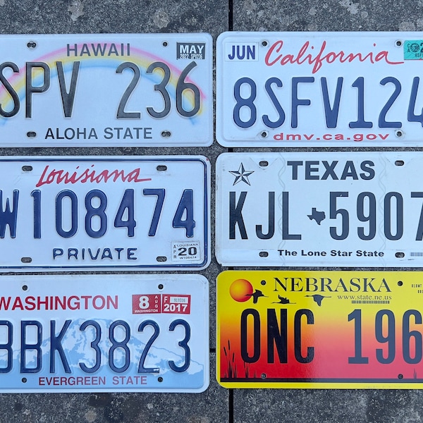 Authentic License Plates: All 50 States Auto Tag, Crafting & Decor - Etsy