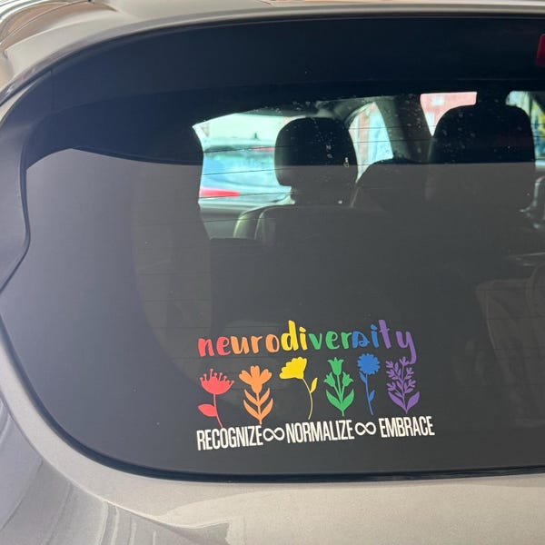 Dinosaur Neurodiversity Car Decal - Etsy