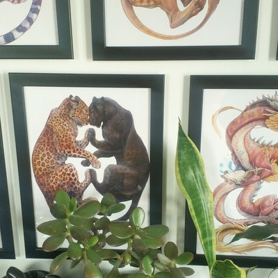 A4 Print 'three Tailed Lotus Fox' - Etsy