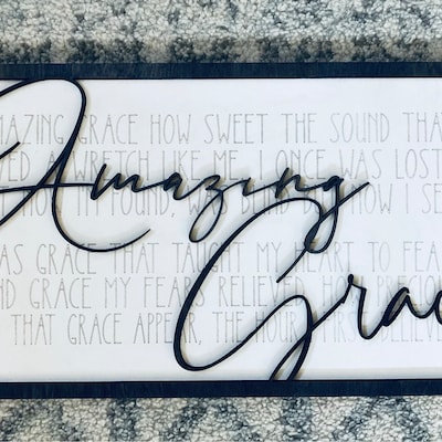Amazing Grace SVG Digital File GLOWFORGE Laser Ready - Etsy