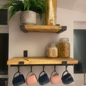 Mug Rail for Hanging Cups/utensils Available in 60/80cm to Fit Under ...