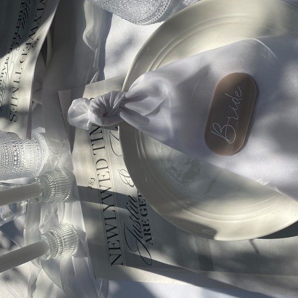 Stone, Oval Name Cards | Acrylic + Laser | Personalised, Individual ...